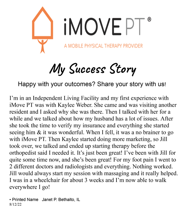 Patient Testimonials | IMove PT
